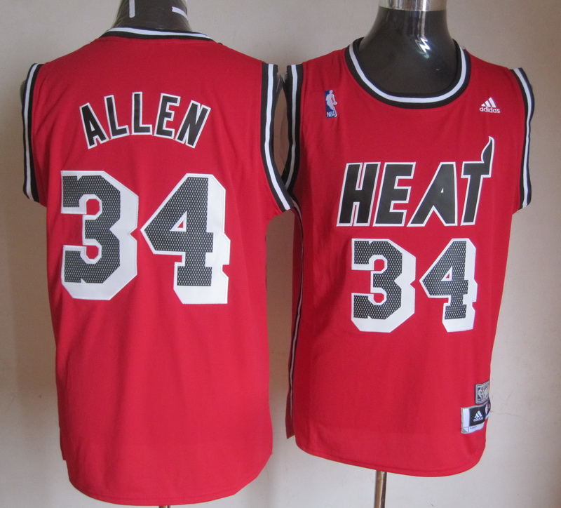 Cheap Adidas NBA Miami Heat 34 Ray Allen Hardwood Classic Fashion ...